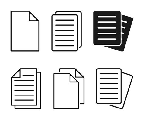 Premium Vector Document Icon Set Vector Illustration