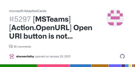 [msteams][action openurl] open url button is not working with some urls