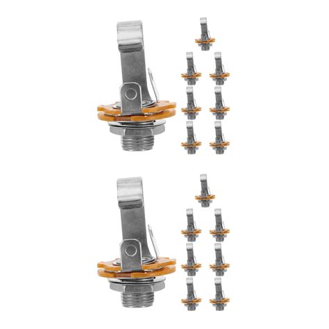 Worgeous 16 Pcs Input Socket Panel Mount Socket 635mm Female Socket