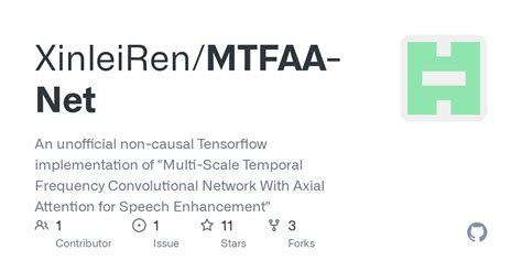 Github Xinleirenmtfaa Net An Unofficial Non Causal Tensorflow Implementation Of Multi Scale