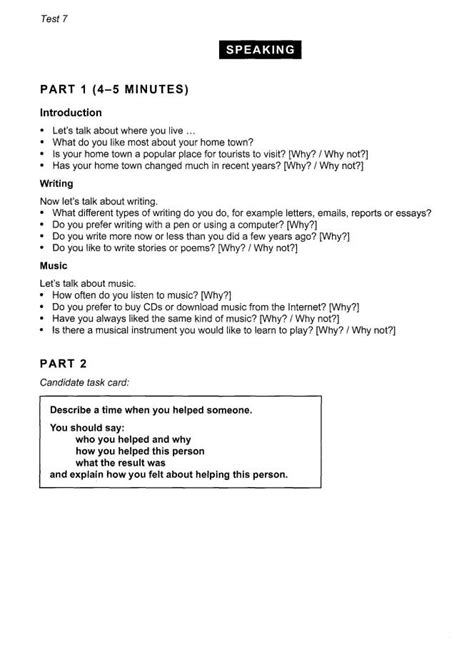 Sample On Ielts Speaking Test Cards Set A Notes Myprivatetutor Uae