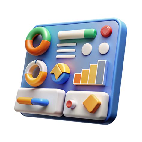 3d Data Visualization Dashboard Charts Graphs Ui Elements 56089042 Png