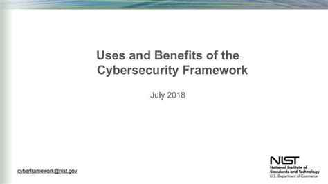 Uses And Benefits Of Framework Based On Nist Ppt