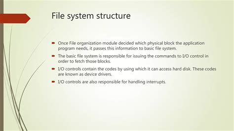File System Structure Pptx Operating Systems Computer Software