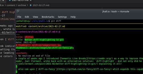 Better Diff Highlighting In Git Jonathan Hall