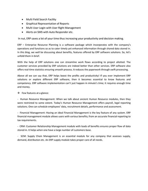 Erp Software Solutions Docx