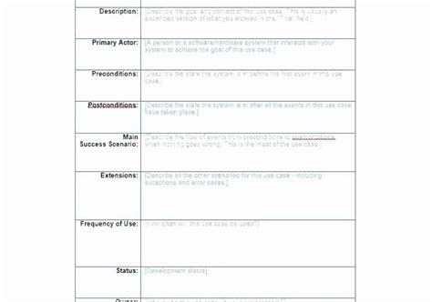 Use Cases Document Template