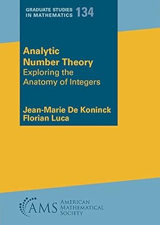 Analytic Number Theory Jean Marie De Koninck Florian Luca Amazon Books