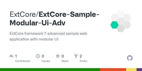Github Extcore Extcore Sample Modular Ui Adv Extcore Framework