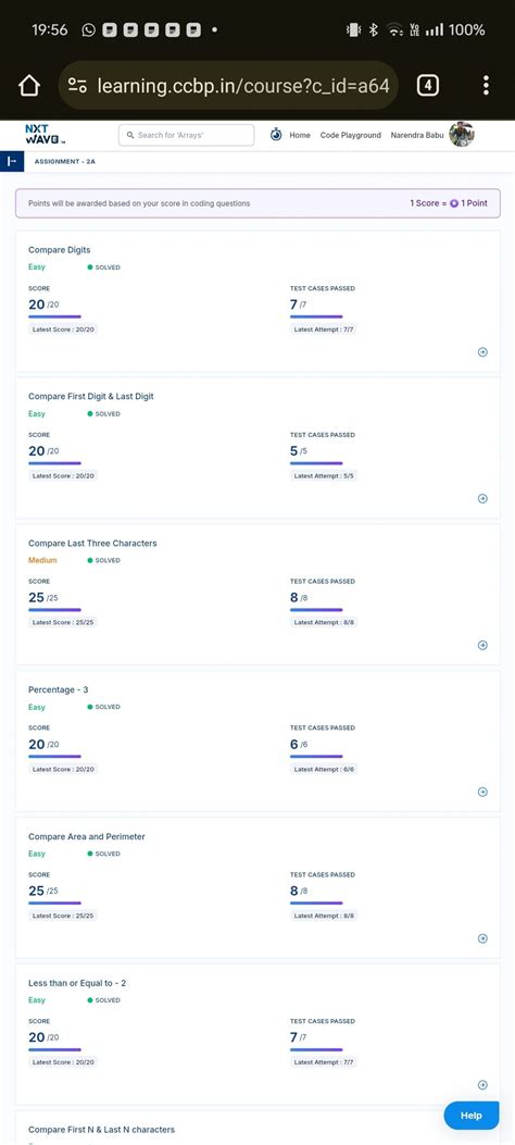 Completed Day3 Of 30daysofcode Challenge With Nxtwave Narendra