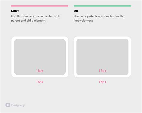 UX Tip Perfect Nested Rounded Corners