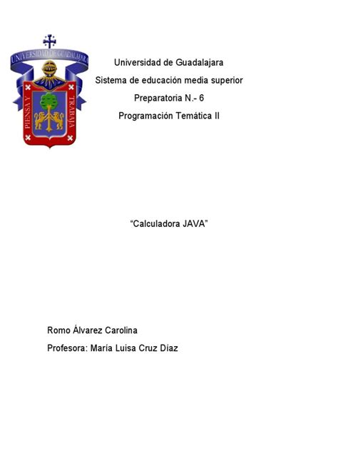Calculadora Java Pdf Java Lenguaje De Programación Programación