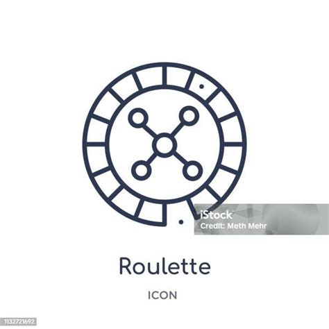 엔터테인먼트 및 아케이드 아웃 라인 컬렉션에서 선형 룰렛 아이콘 얇은 라인 룰렛 벡터 흰색 배경에 고립입니다 룰렛 유행 그림 0명에 대한 스톡 벡터 아트 및 기타 이미지