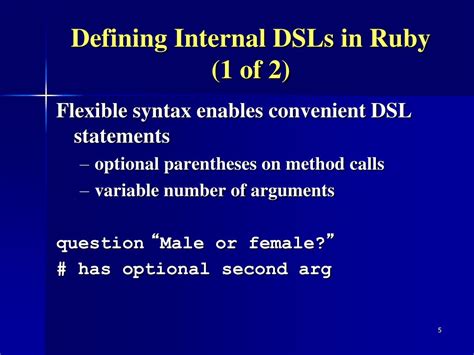 Ppt A Little Language For Surveys Constructing An Internal Dsl In Ruby Powerpoint