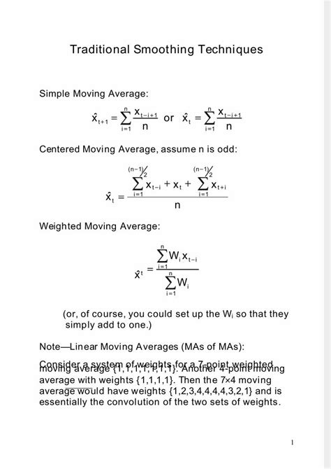 Pdf Traditional Smoothing Techniques Forecasting Dokumentips
