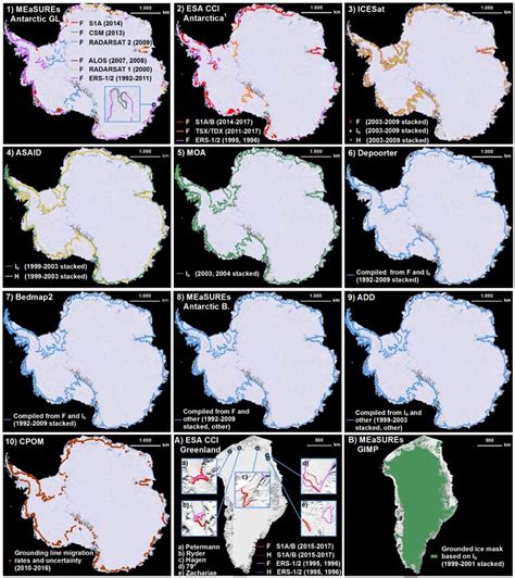 10 Spatial And Temporal Coverage Of Freely Available Grounding Line Download Scientific