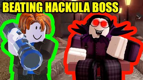 Defeating Hackula Boss In Roblox Arsenal Youtube