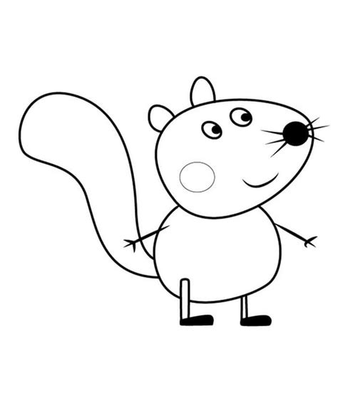 Simon Squirrel From Peppa Pig Coloring Page Download Print Or Color