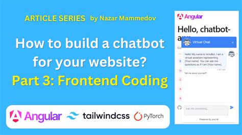 how to build a chatbot for your website part 3 frontend coding
