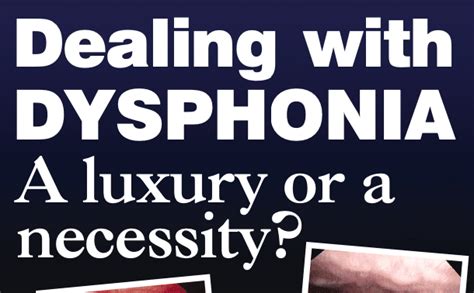 Dealing With Dysphonia The British Voice Association