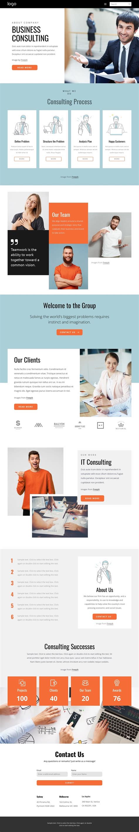 Consulting Group Website Template By Nicepage