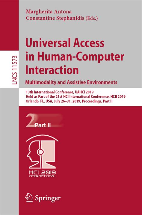 Universal Access In Human Computer Interaction Multimodality And Assistive Environments