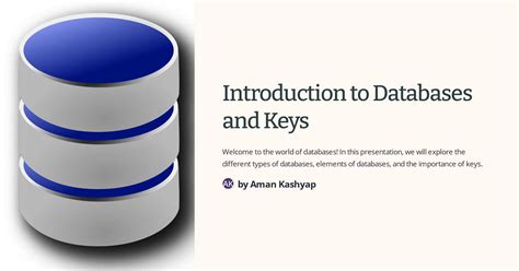 Introduction To Databases And Keys