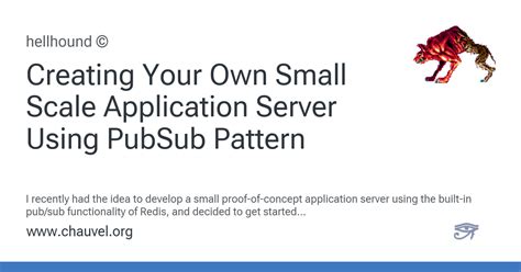 Creating Your Own Small Scale Application Server Using Pubsub Pattern