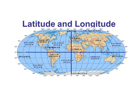 lines of latitude and longitude labeled