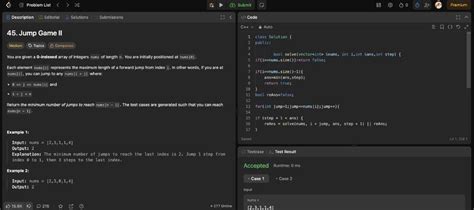 30daysofleetcode leetcode problemsolving plainrecursion jumpgameii