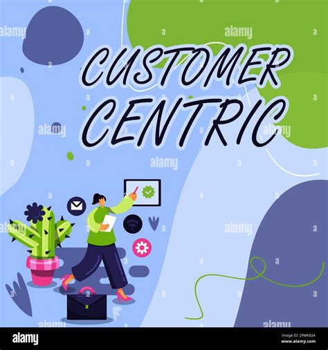 Writing Displaying Text Customer Centric Concept Meaning Process Of