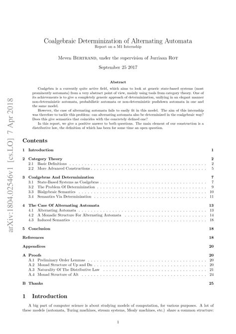 Coalgebraic Determinization Of Alternating Automata Deepai