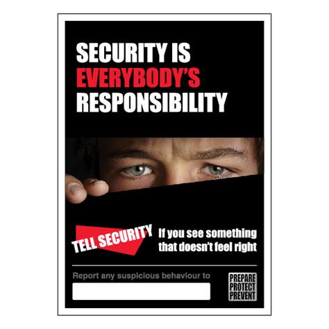 Tell Security Poster Security Is Everybodys Responsibility