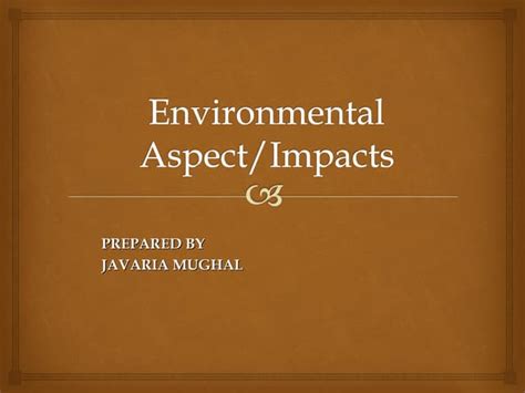 Environmental Aspect And Impact Iso14001pptx