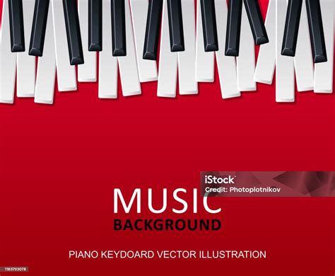 피아노 건반과 텍스트와 뮤지컬 빨간색 배경입니다 그래픽 디자인 템플릿은 배경 배경 배너 브로셔 전단지 출판에 사용할 수 있습니다 음악 축제 포스터 템플릿입니다 피아노 건반에