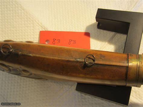 Unmarked Antique Powder Flask Shell And Bush Design For Sale