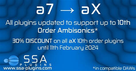 Ssa Plugins All Ssa Plugins Ax 10th Order Plugins And Bundle Are 30 Off Expiry February