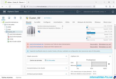 Enable Vsphere Ha On A Cluster To Ensure High Availability Of A Vmware
