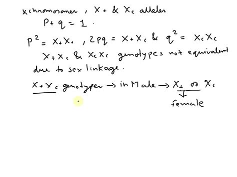 Solved 5 Consider A Sex Linked Locus Such As The Locus For Color