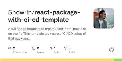 Github Showrin React Package With Ci Cd Template A Full Fledge Template To Create React Npm