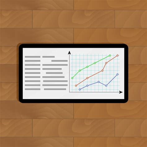 Tablet With Glowing Chart Vectors And Illustrations For Free Download