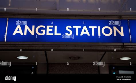Entrance To Angel Underground Station Islington London Uk Stock