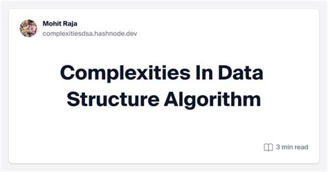 Mohit Raja On Linkedin Complexities In Data Structure Algorithm