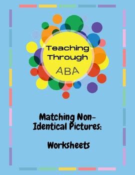 Non Identical Matching Worksheets By Teaching Through ABA TPT