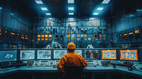 Technicians Monitoring Systems In A Power Plant Control Room Premium Ai Generated Image