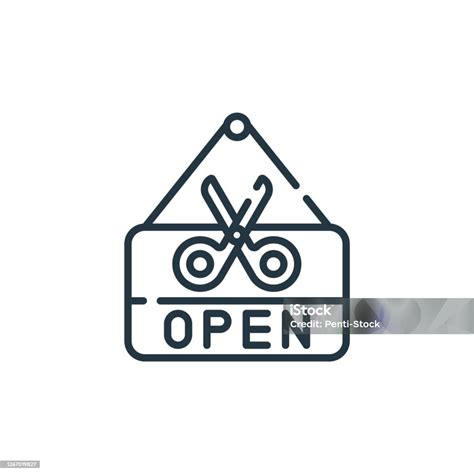 흰색 배경에서 격리된 벡터 아이콘을 엽니다 개요 웹 사이트 디자인 및 모바일 응용 프로그램 개발을위한 얇은 라인 오픈 아이콘 얇은 선 오픈 윤곽선 아이콘 벡터