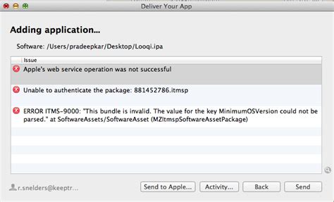 Ios Getting Issue While Uploading Ipa In App Store Using Application
