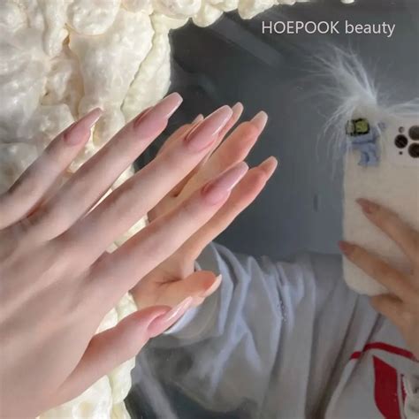 짧은 핑크 인조 손톱 아트 전체 커버리지 방수 프레스 가짜 손톱 세트 여자 여자 네일 아트 장식 24 개 Aliexpress