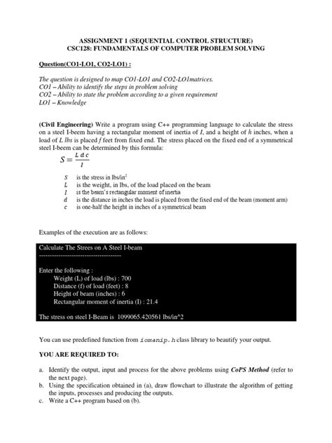 Csc128 Assignment1 Pdf Inputoutput Algorithms