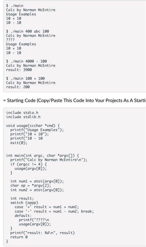 Solved Main Calc By Norman Mcentire Usage Examples 1010